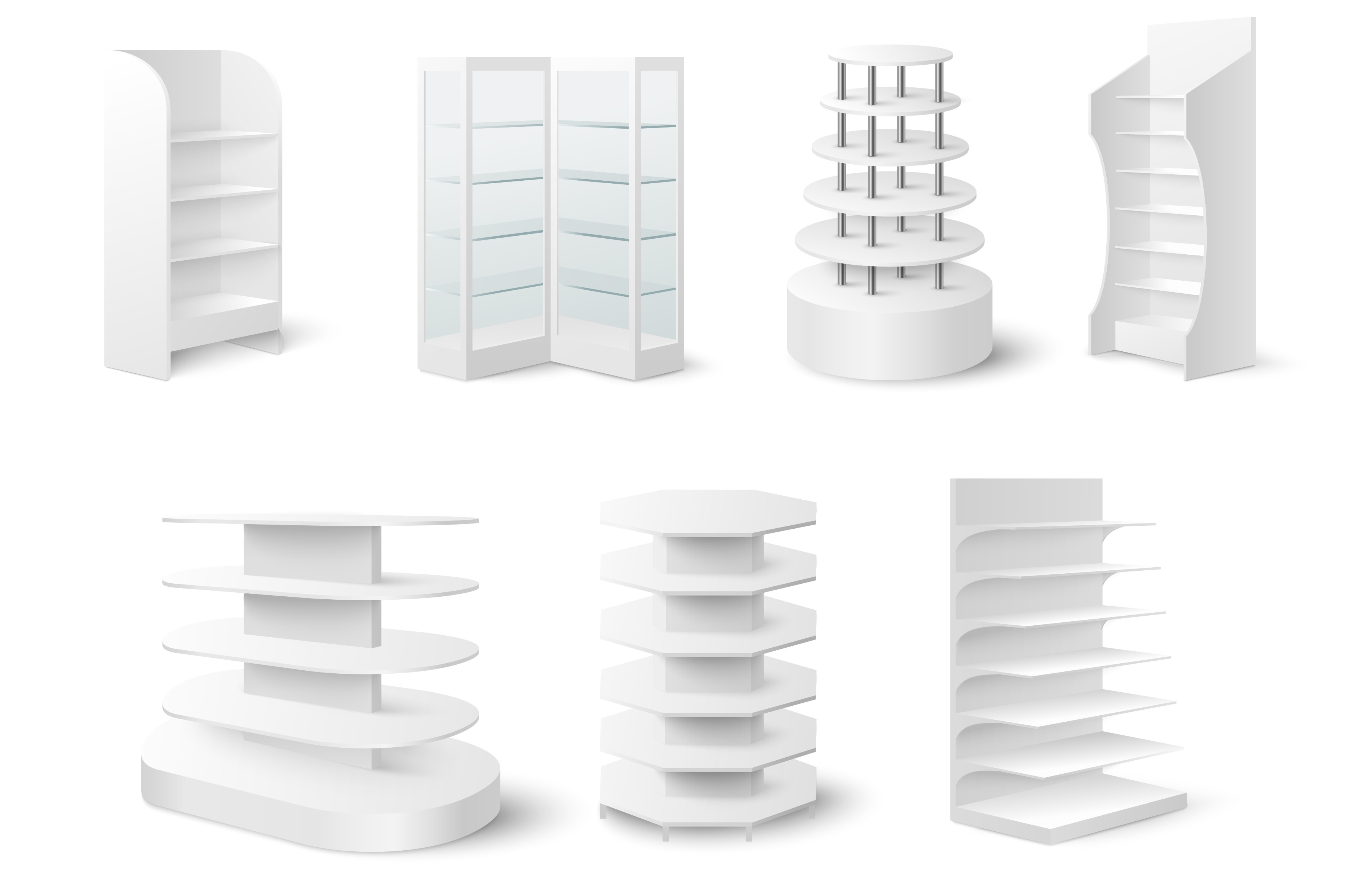 White empty showcase display mockup, an Object Graphic by SiberianArt