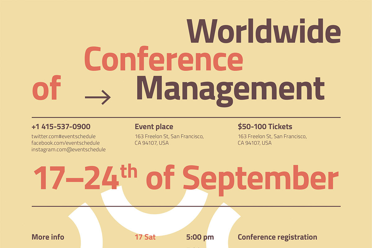 Management Conference Event Poster, a Flyer Template by EDT.Graphics
