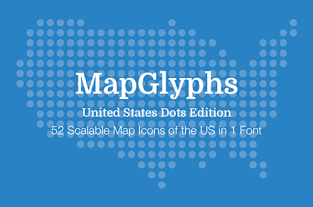MapGlyphs - United States, a Symbol Font by Vector Maps