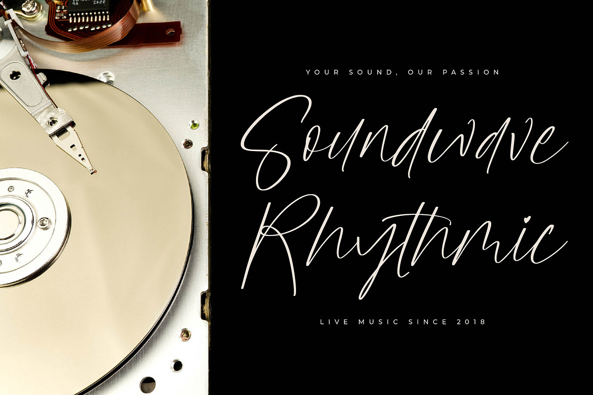 Sanetury Grethan Elegant Script, a Script Font by Letterena Studios Script