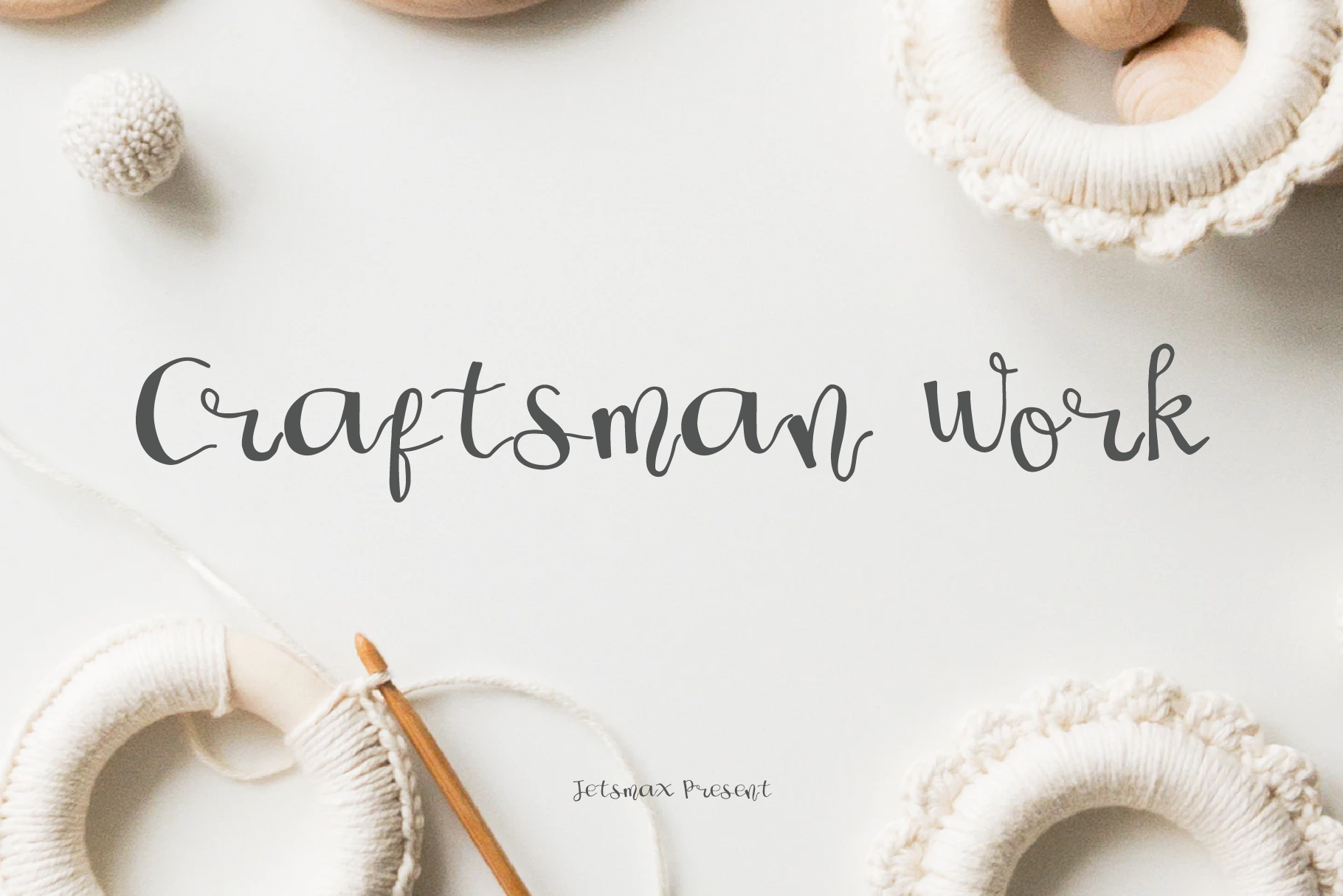 Craftsman Work - Script Typeface, a Script Font by Jetsmax® Studio