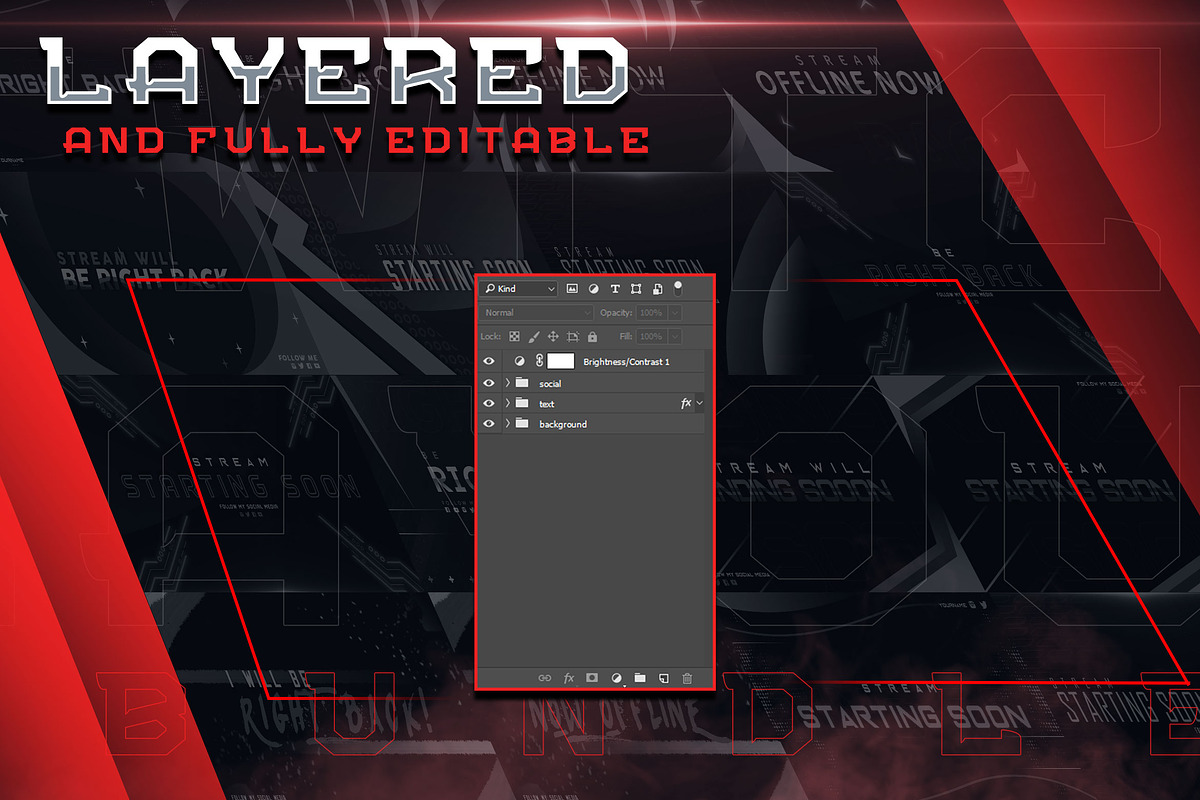 Twitch Layout Creator Bundle, a Social Media Template by Haws.std
