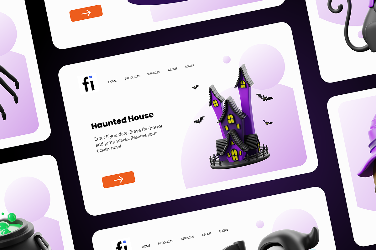 3D Halloween Icons, a 3D by Flat Icons