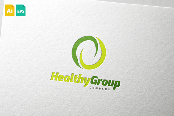 HealthyGroup Logo, a Branding & Logo Template by Schneider Design Store