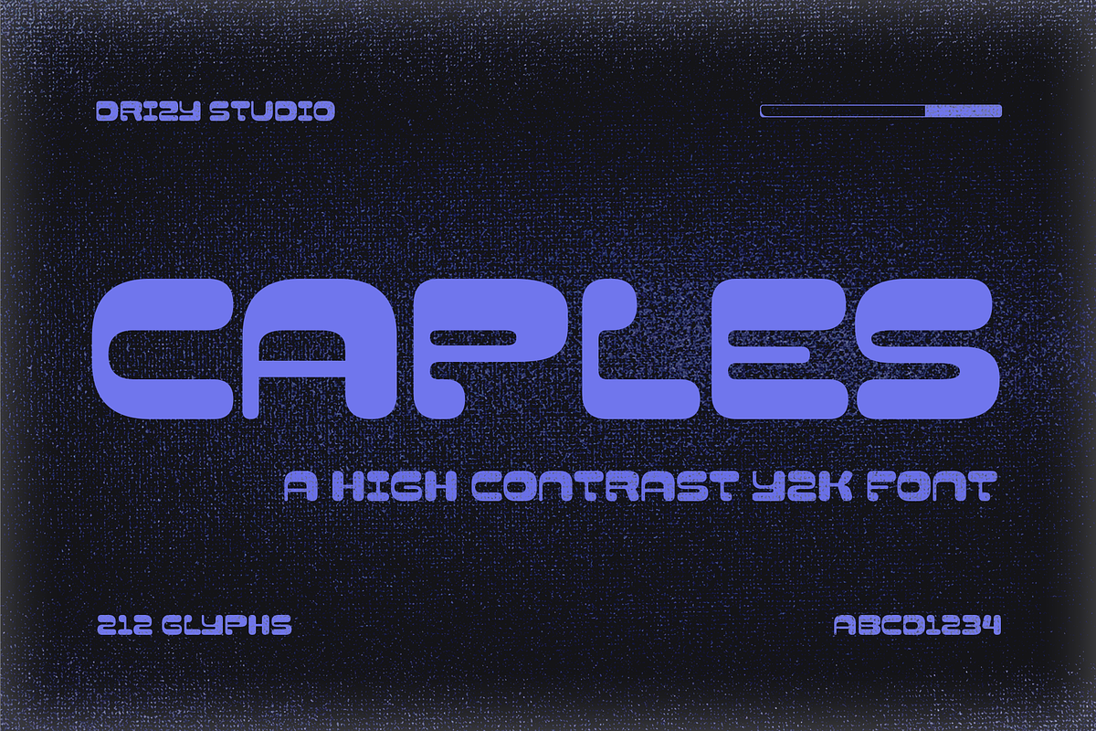 Caples - Y2K High Contrast Font, a Font by Drizy