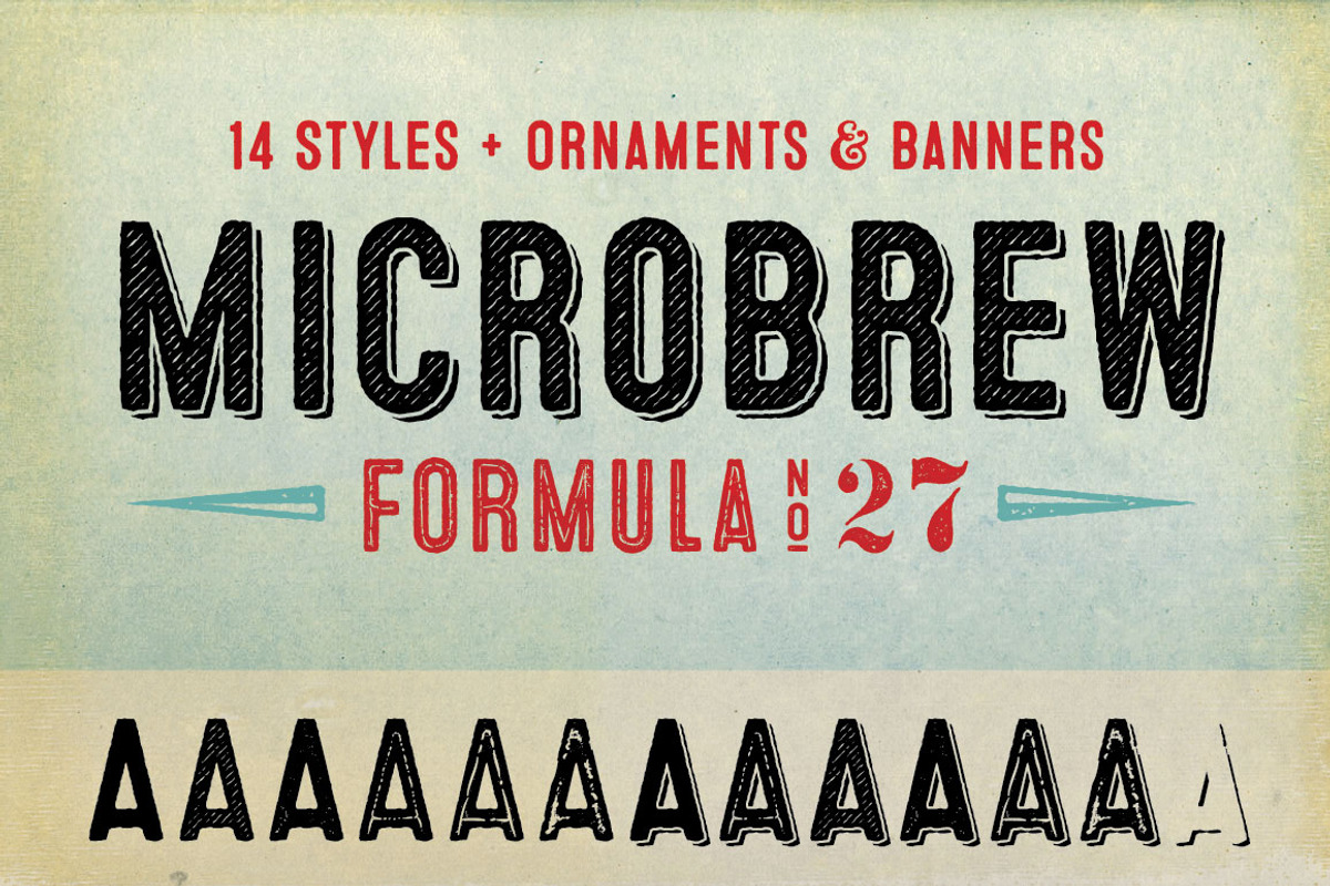 Microbrew Complete Family, a Sans Serif Font by Albatross