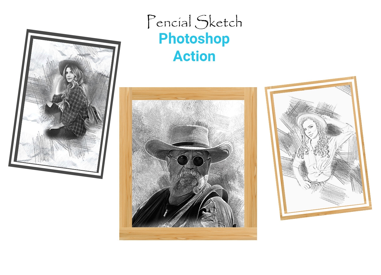 Pencil Sketch Photoshop Action, an Action Add-On by Studio Retouch