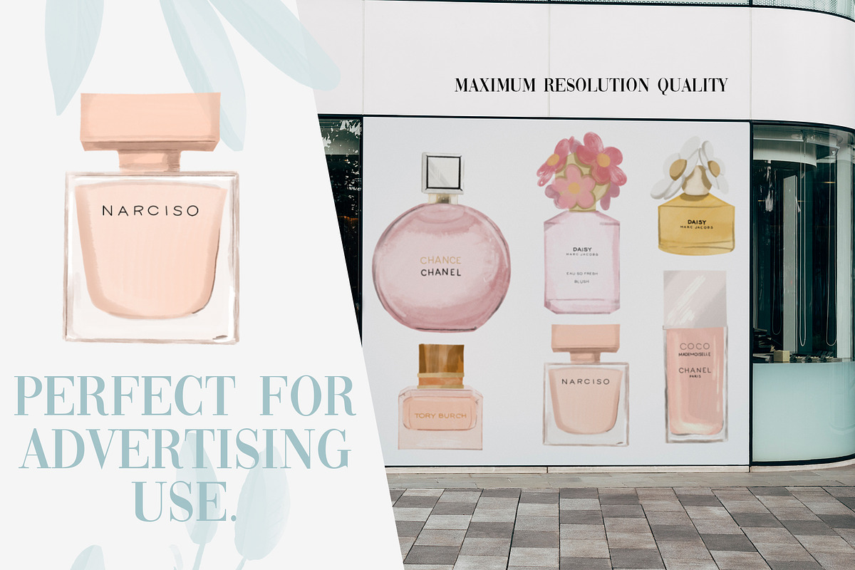 Elixir 25 watercolor style perfumes, an Illustration by Cocoa studio by ...