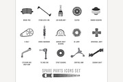 Spare Parts Icons Set, an Icon by Anna's Shop