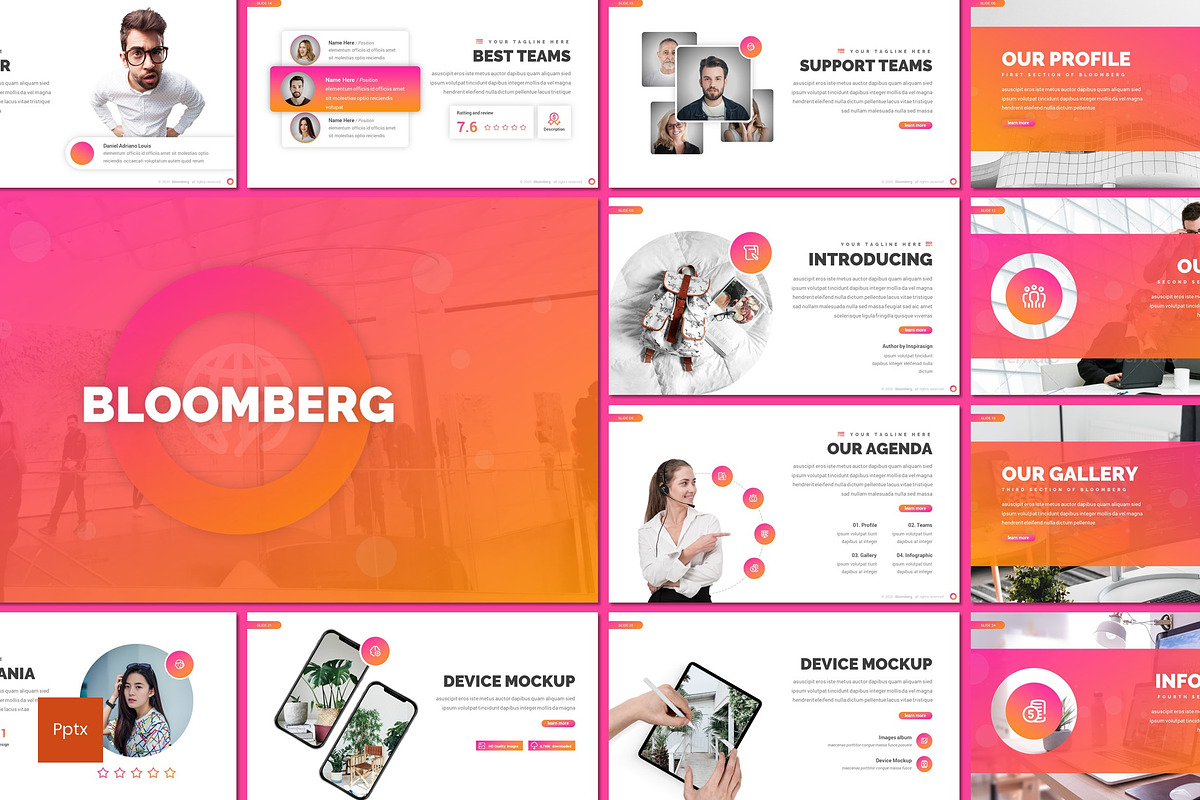 Bloomberg - Powerpoint Template, a Presentation Template by inspirasign