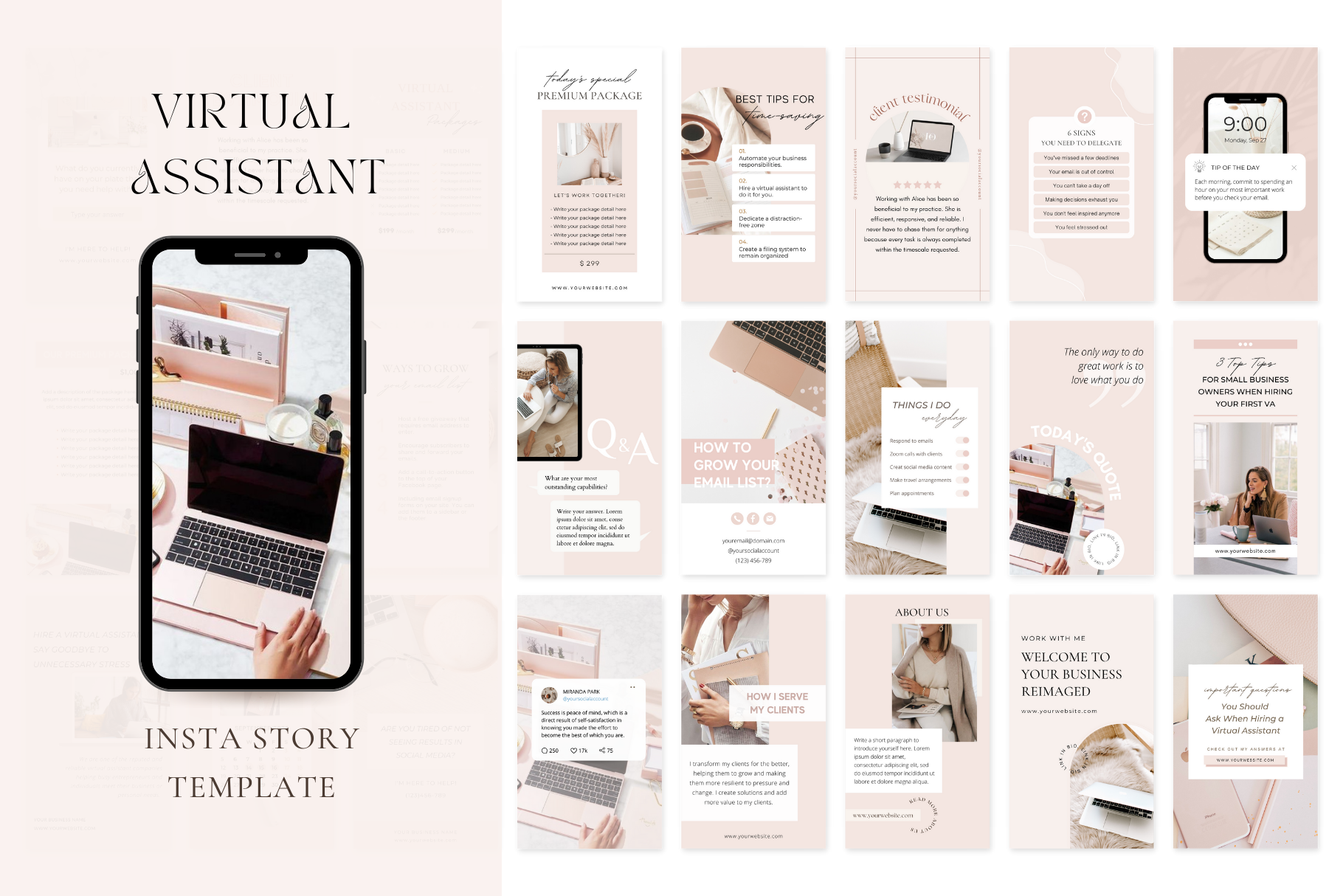 Virtual Assistant Instagram Story, a Social Media Template by ShopRShop