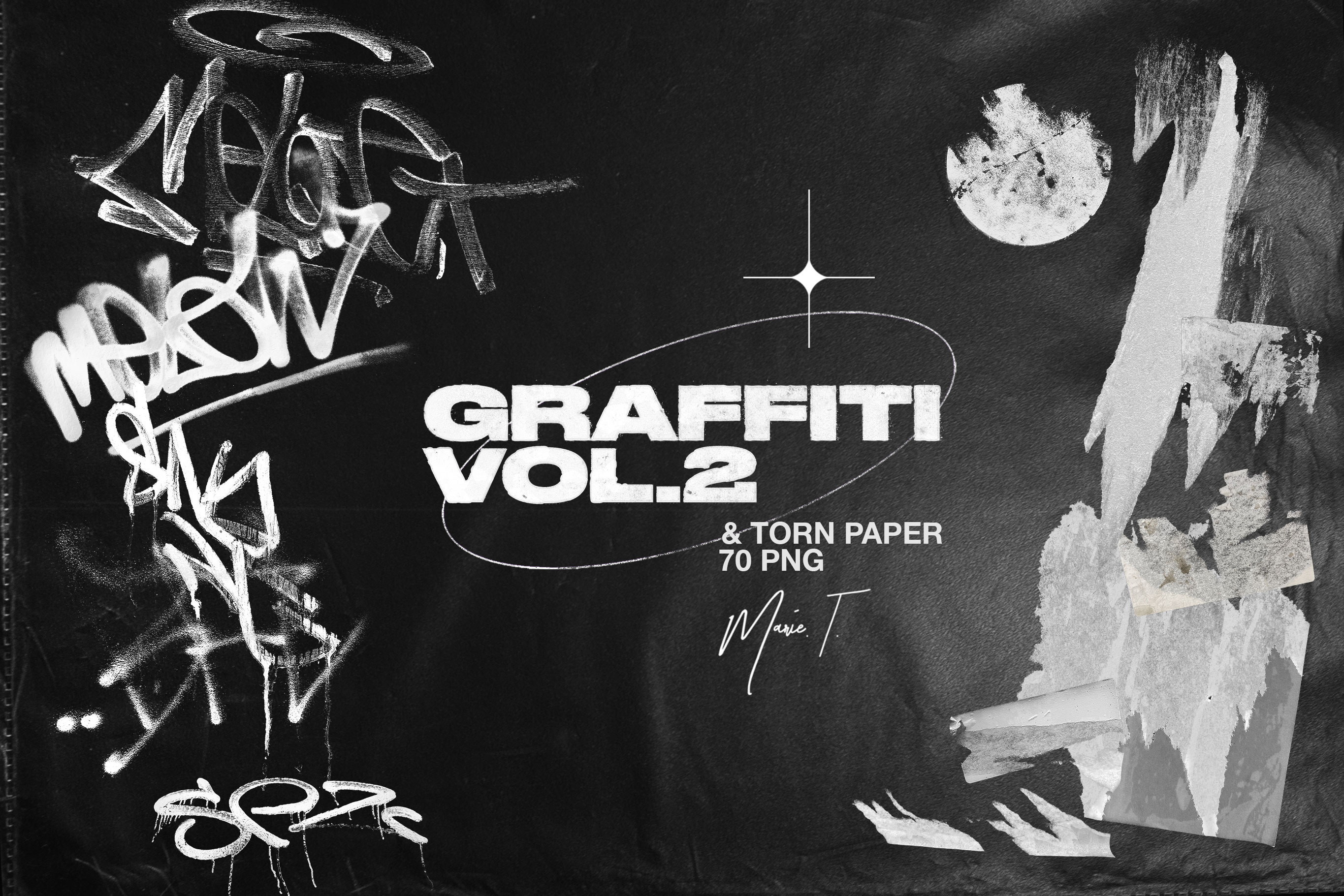 Graffiti & Torn Paper PNG vol.2, an Object Graphic by Marie T
