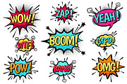 Comic explosion speech bubbles. | Background Graphics ~ Creative Market