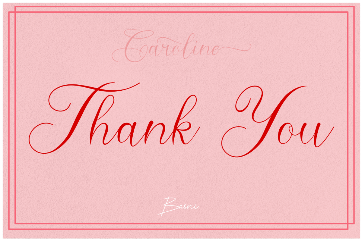 Caroline Modern Calligraphy font