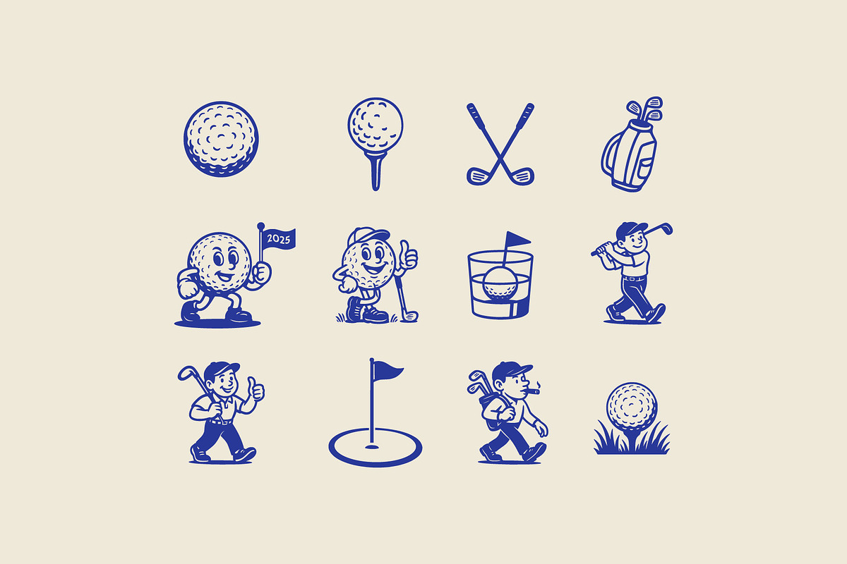 Golf Graphic Design Collection