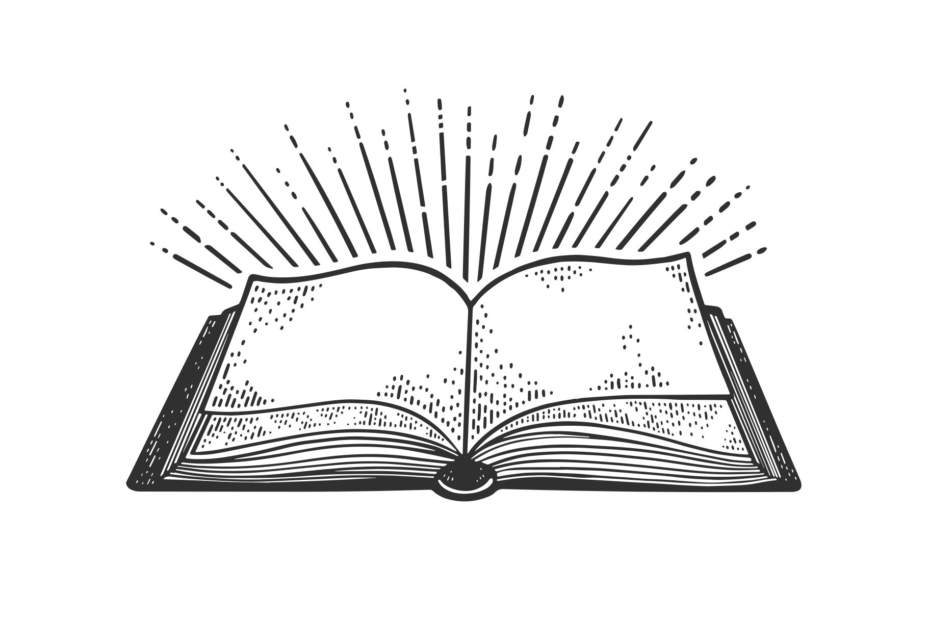 book and light rays sketch vector, an Education Illustration by AlexArt