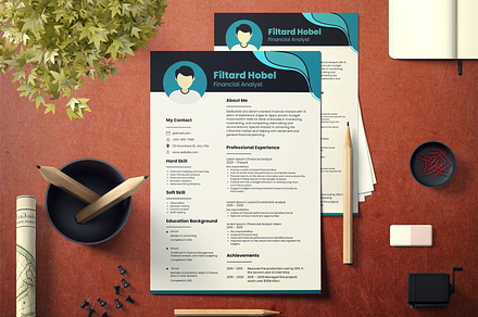 Folding CV Template | Resume Templates ~ Creative Market