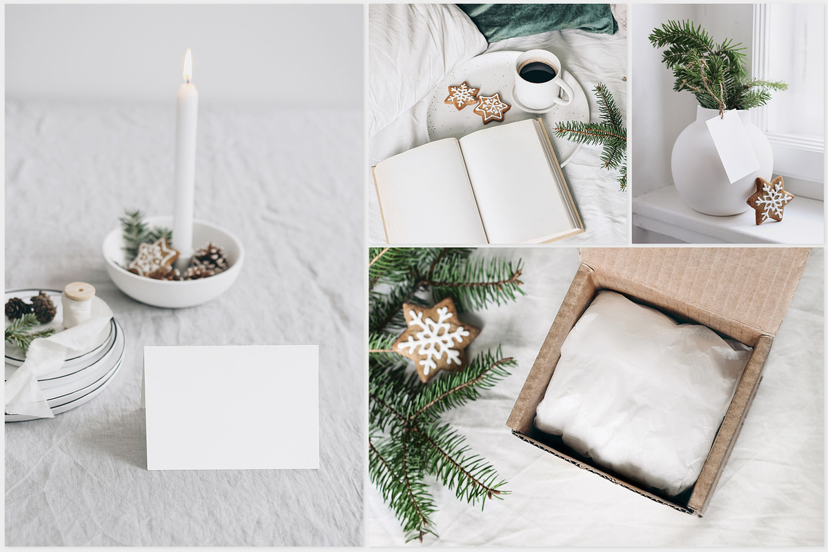 20 Gingerbread Christmas mockups, a Print Template by Tabita's shop
