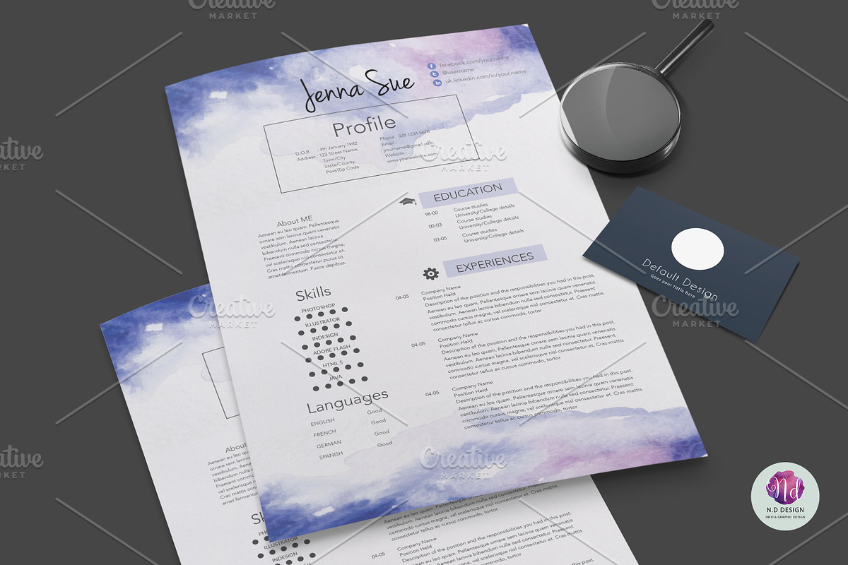 Creative CV template, a Resume Template by Chic templates