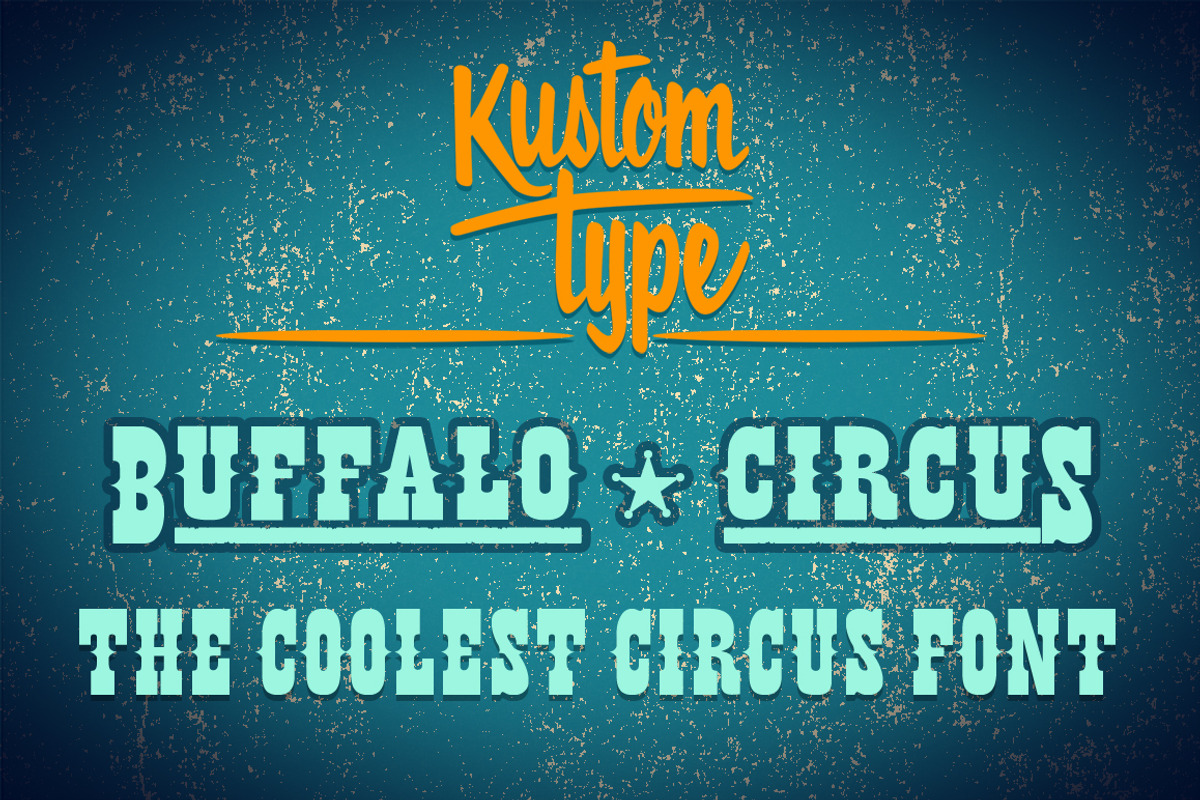 Buffalo Circus Font, a Serif Font by Kustomtype