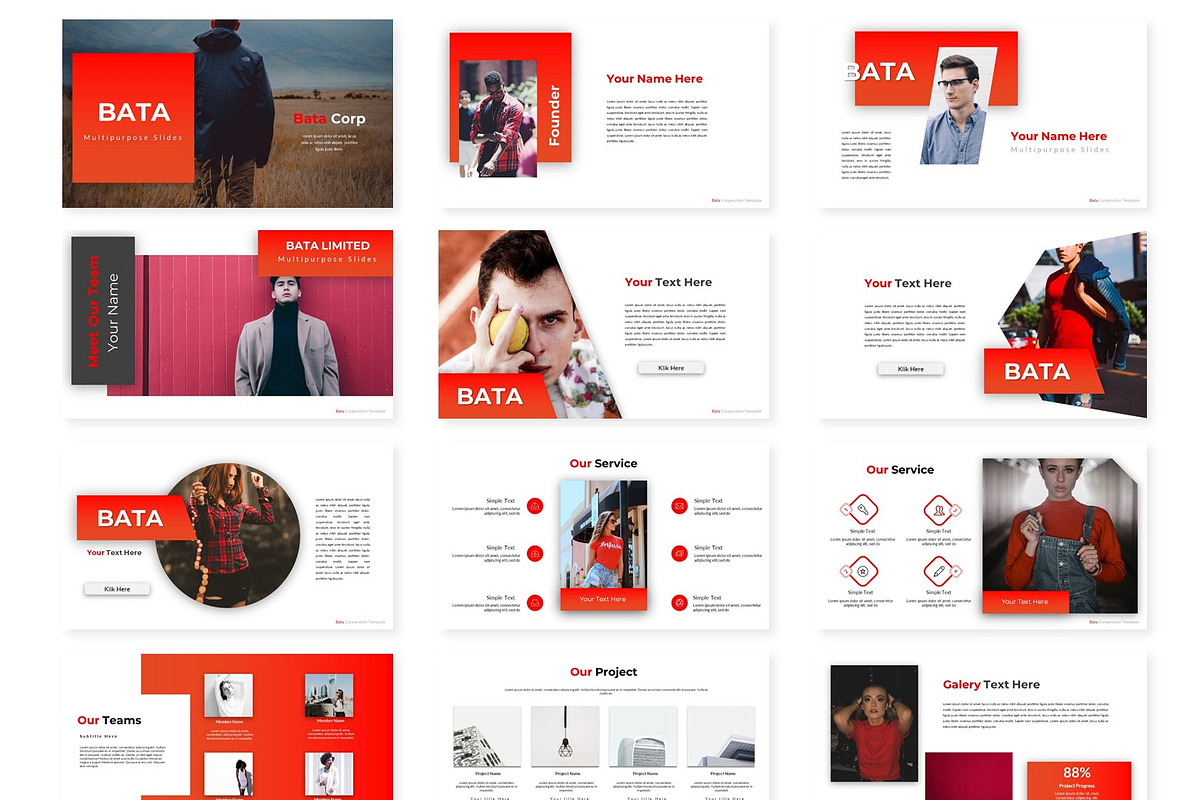 Bata - Powerpoint Template, a Presentation Template by AQR Studio