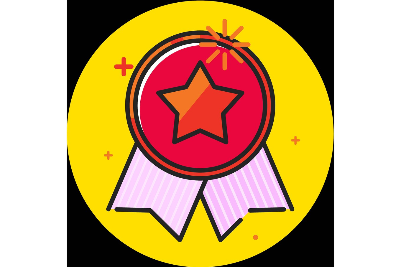 Best of badge with ribbon icon award champion label, an Object ...