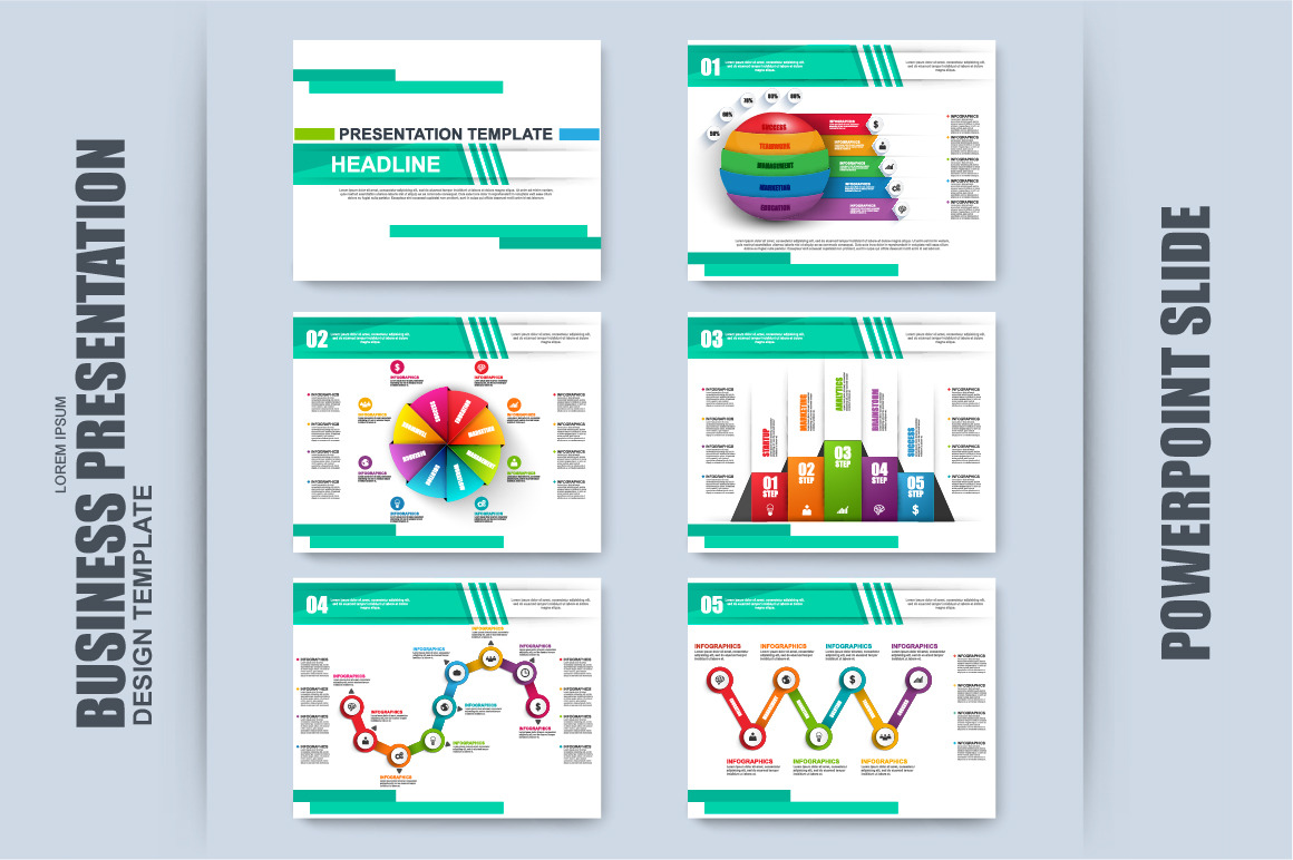 Set Of Presentation Slide PowerPoint, a Presentation Template by alexdndz