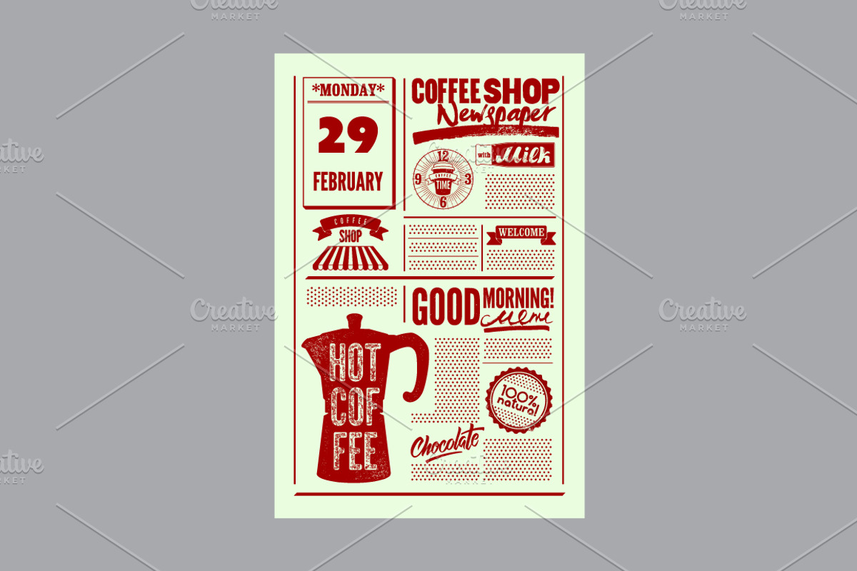 Coffee Shop vintage posters., a Decorative Illustration by PoPaShop
