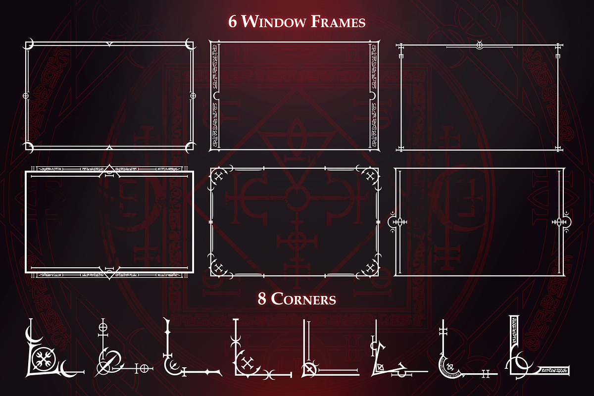 Dark Alchemy UI Set, an Object Illustration by Olga Ryzychenko