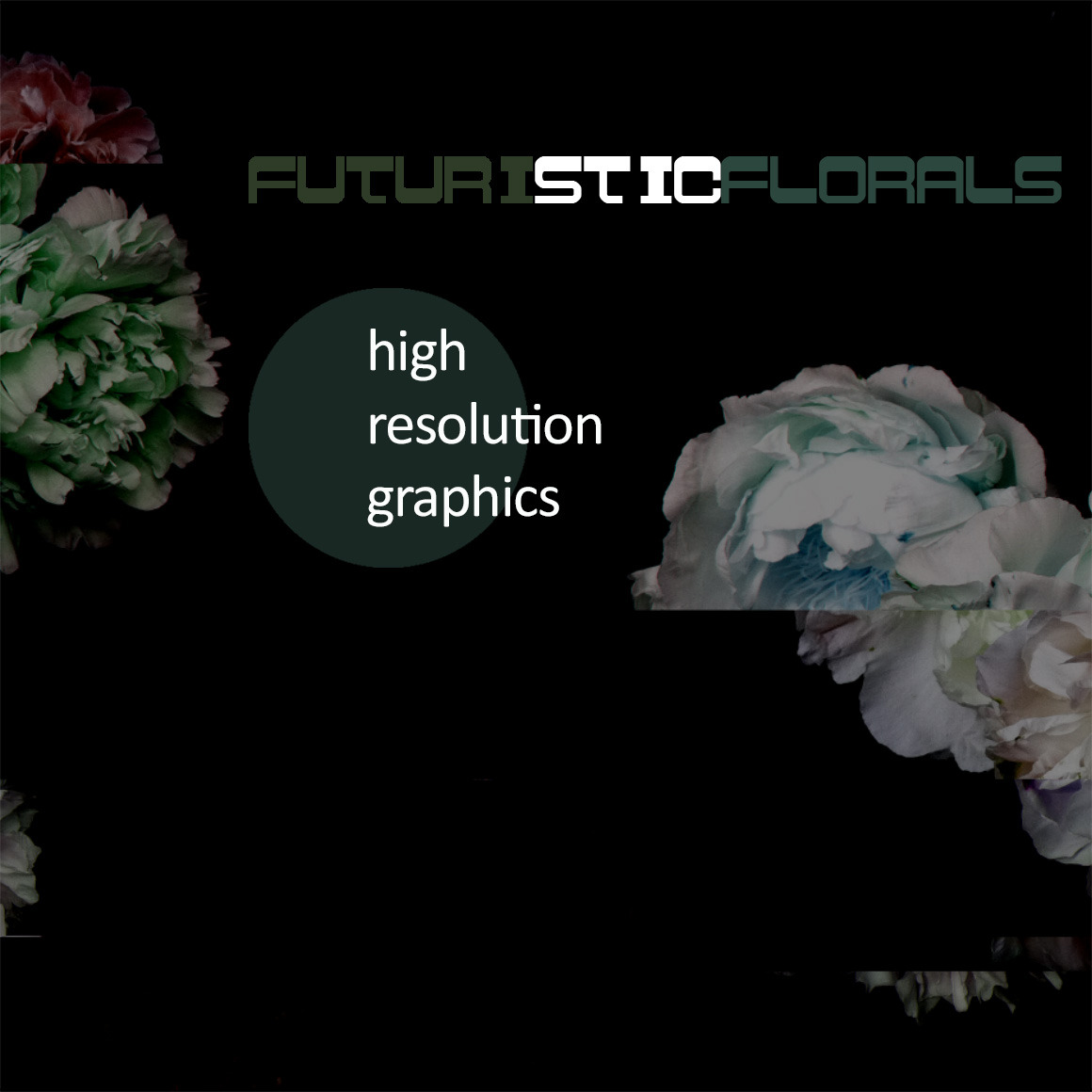 Futuristic Florals, a Pattern Graphic by Onyx and Fern