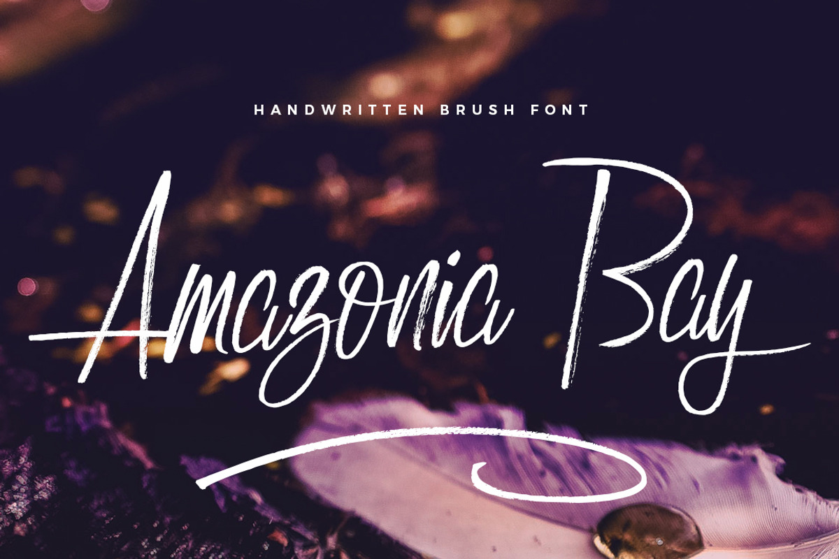 Amazonia Bay Font, a Script Font by Ivan Rosenberg