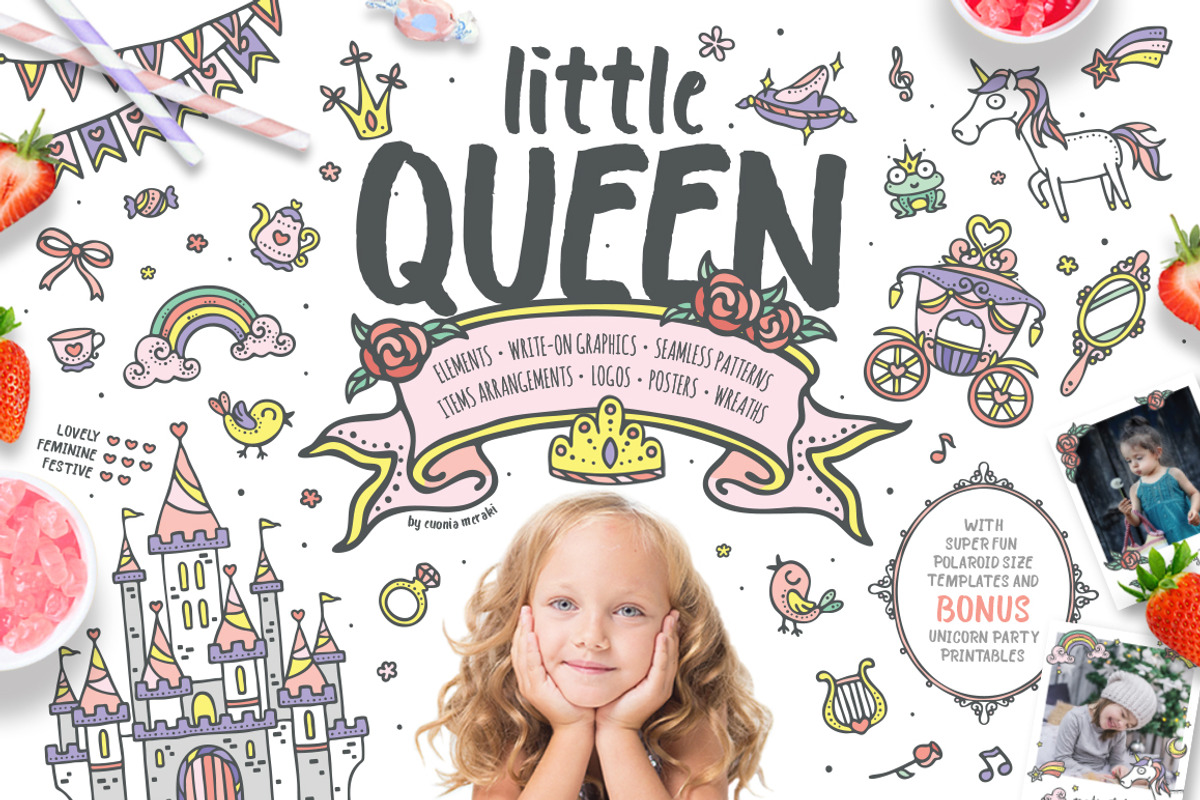 Little Queen Cute Princess Drawings, an Education Illustration by ...