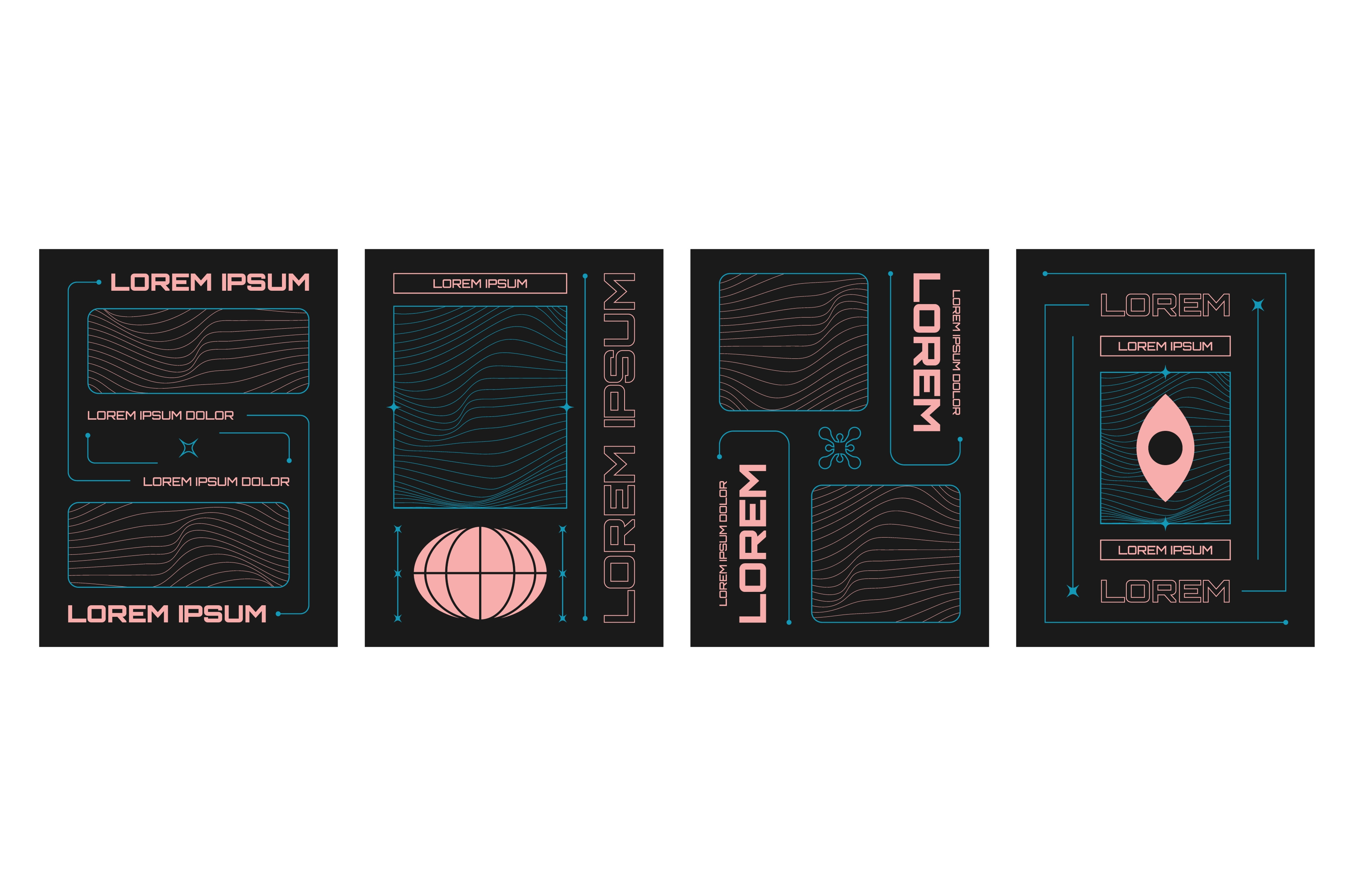 Poster and banner template with | Texture Illustrations ~ Creative Market