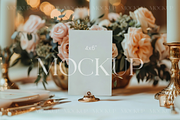 Table Menu Mockup, 4x6 Menu Mockup, a Product Mockup by TatiMockup