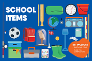 24 school items | Graphics ~ Creative Market