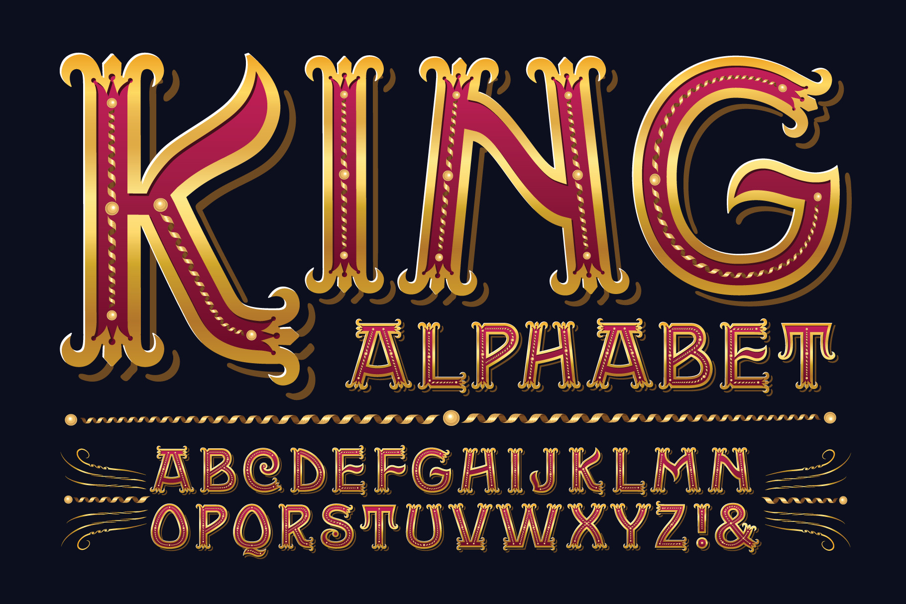 King Alphabet, an Object Graphic by Mysterylab Designs