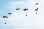 Many soldiers with parachutes in the featuring paratroopers, parachute ...