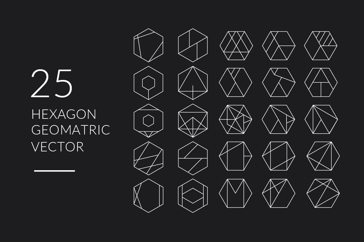 Hexagon Minimalist Geometric Vector, an Illustration by Azruca