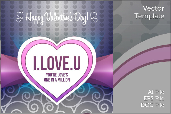 Editable Valentine Greetings Card, a Card Template by MAOV
