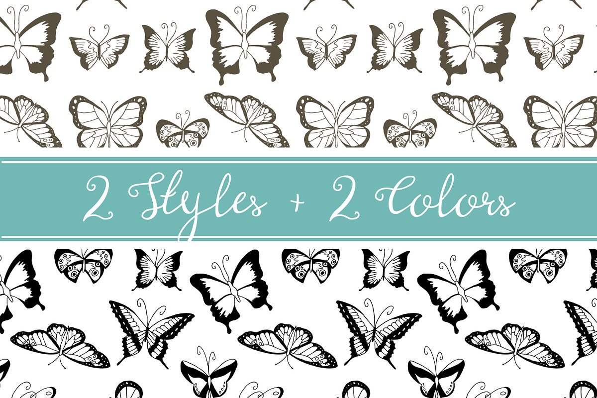 Seamless Butterfly Pattern - Vector, a Pattern Graphic by The Pen and Brush