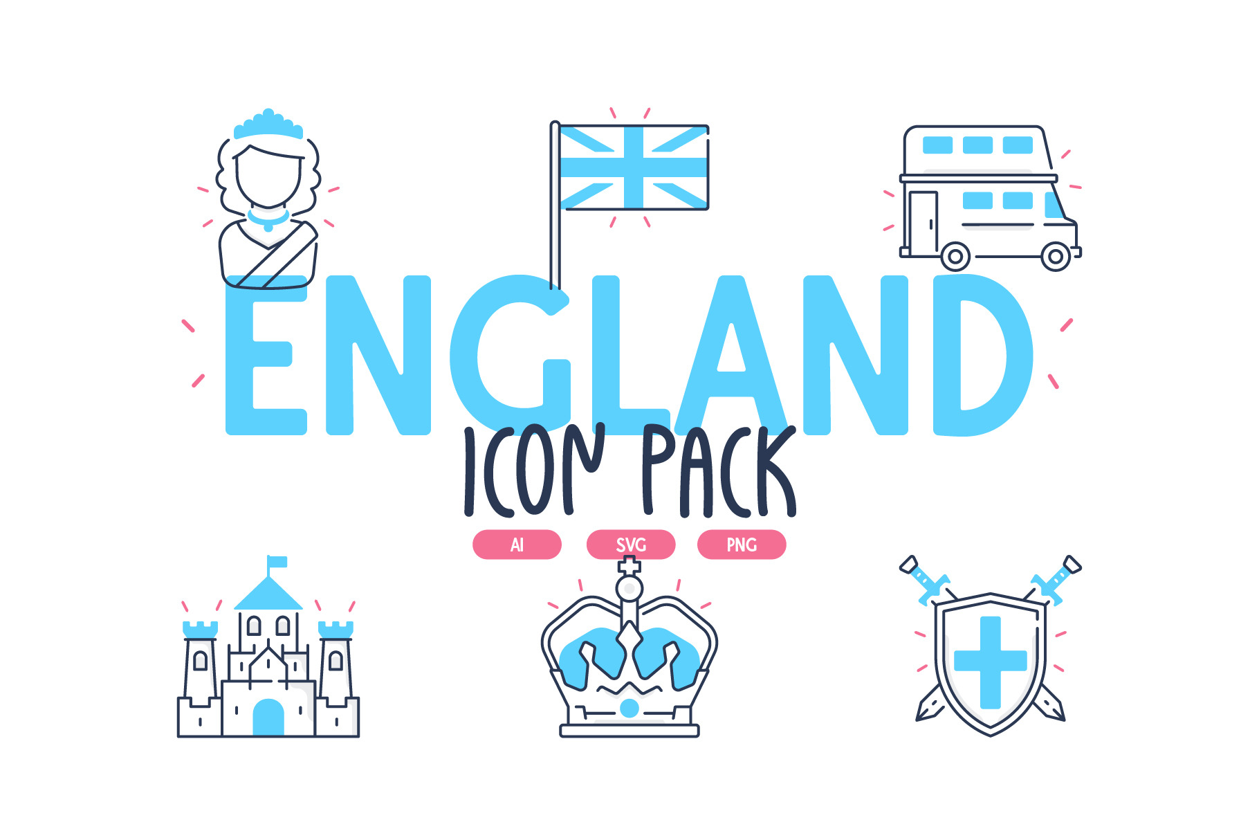 England Icons | Icons ~ Creative Market