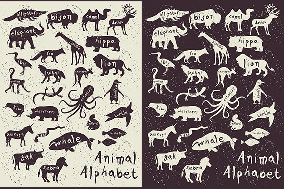 Animal Alphabet. Zoo alphabet., an Education Illustration by Moloko88 ...