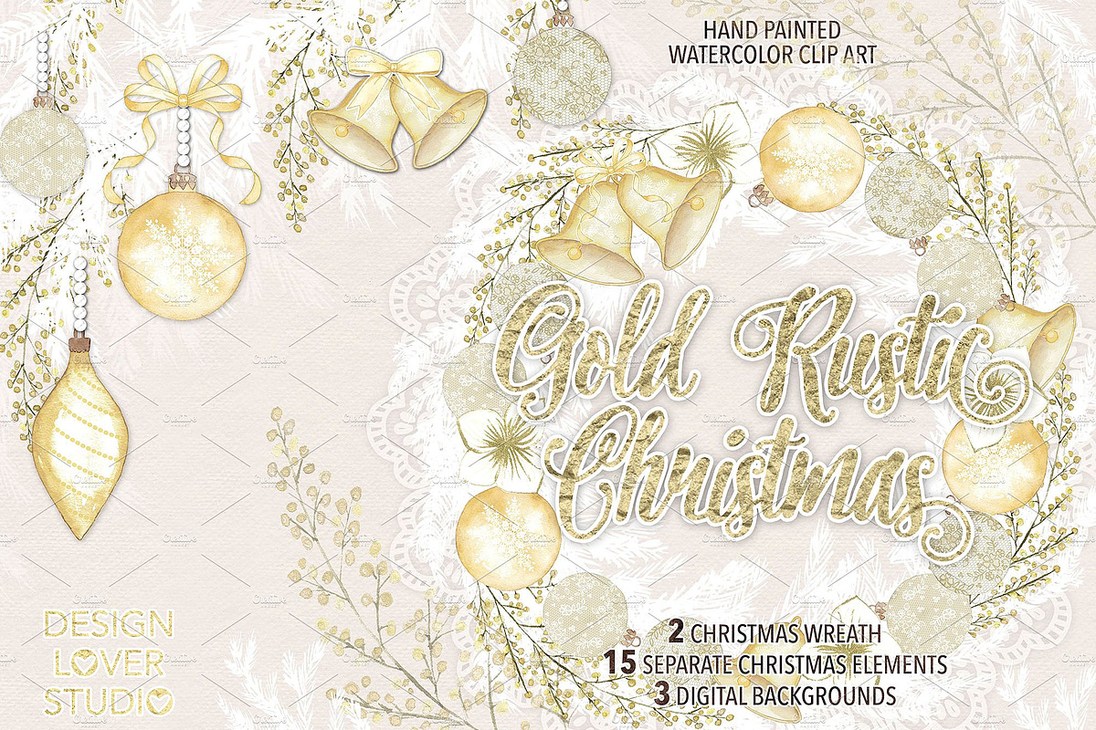 Watercolor Christmas Bundle Extended, an Illustration by designloverstudio