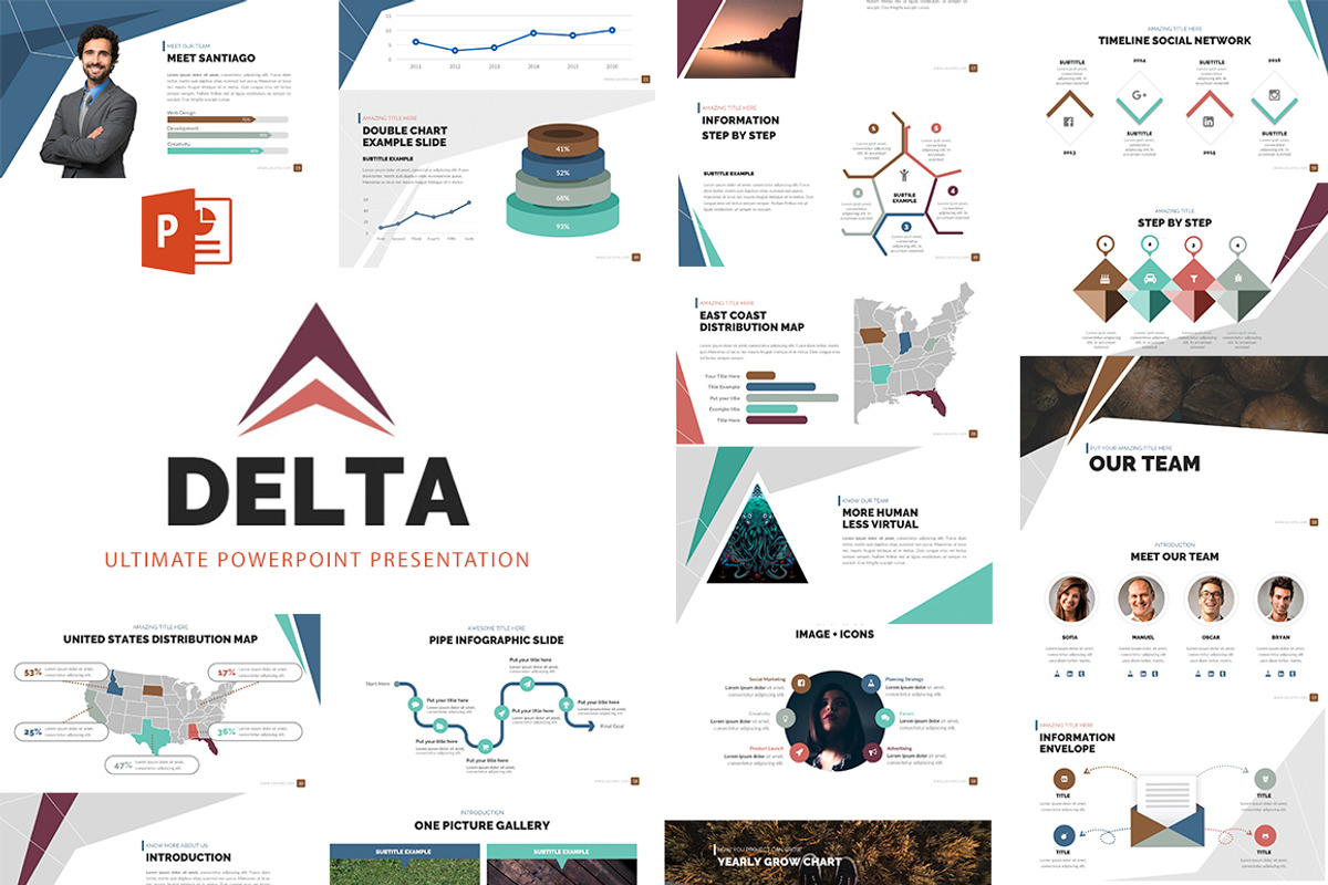Delta | Powerpoint Template, a Presentation Template by Zacomic Studios