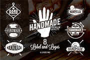 8 Hand Made Labels and Logos, a Branding & Logo Template by MaximGertsen