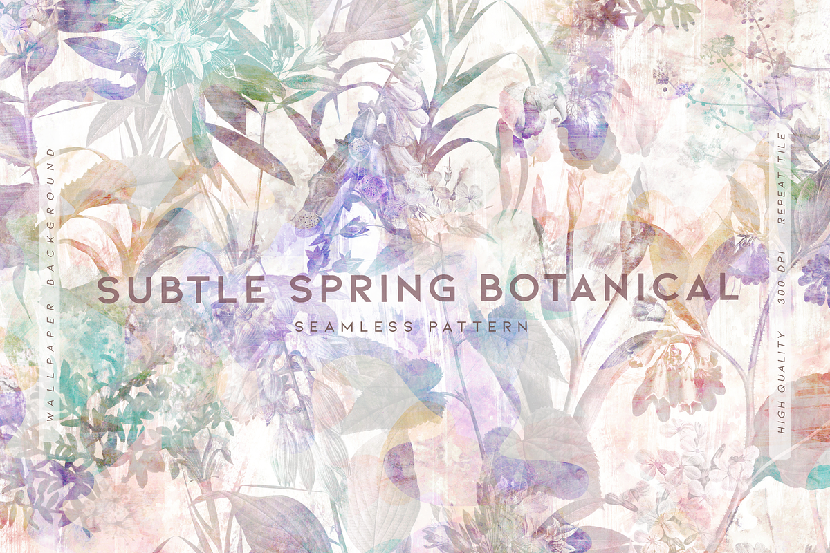 Subtle Spring Botanical, a Wallpaper Graphic by MalyskaStudio