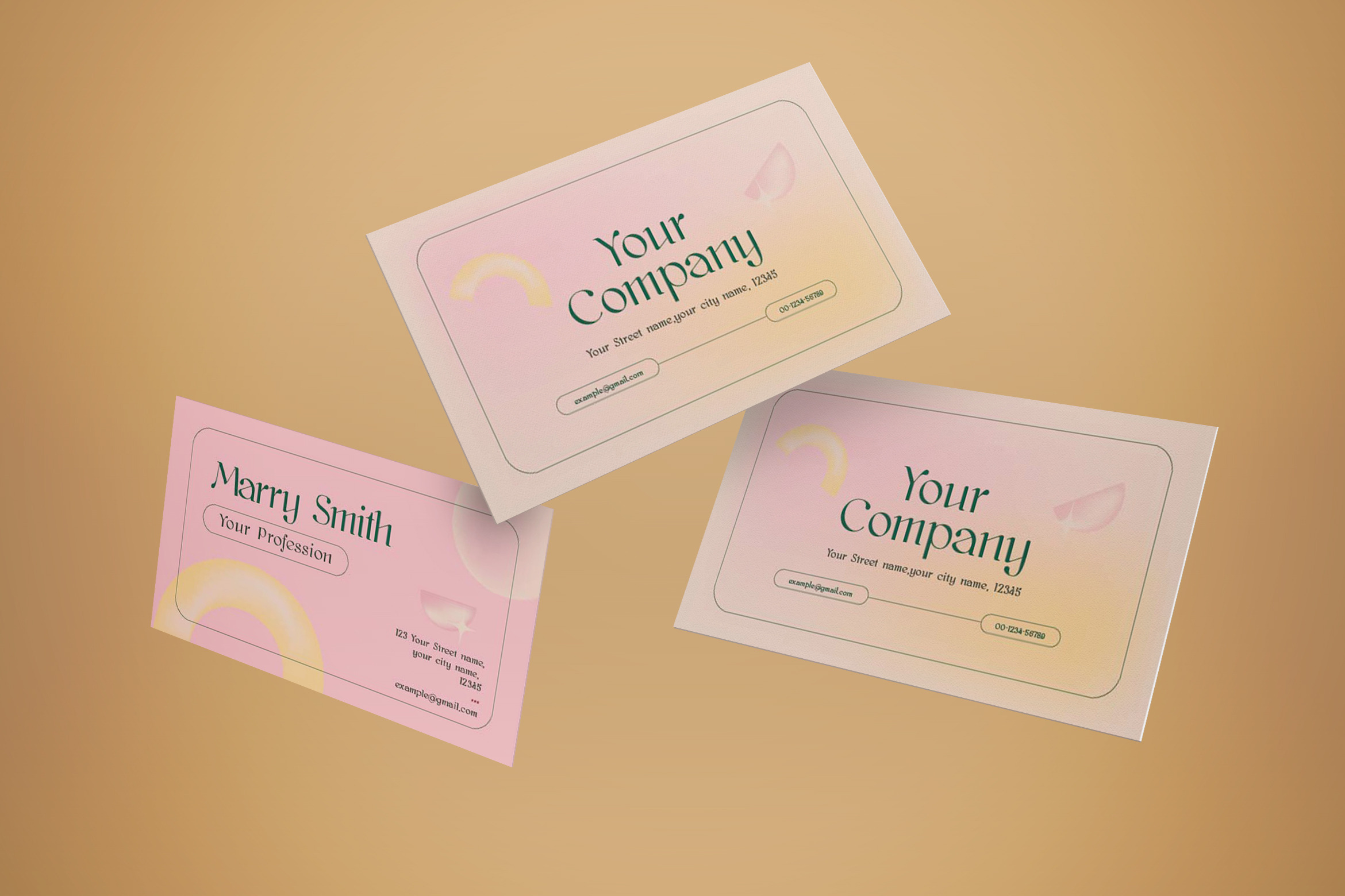 Aesthetic Business Cards, a Business Card Template by graphicook