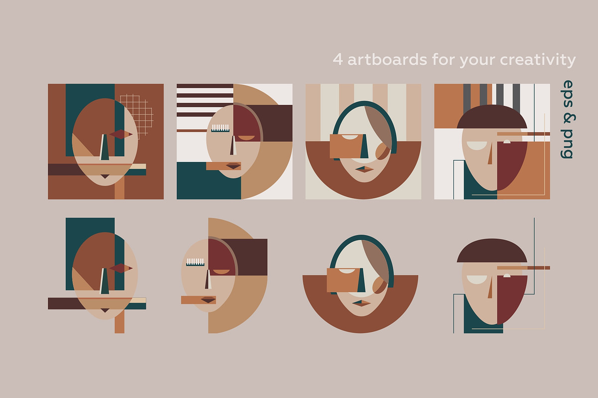 Geometric Modern Faces creator