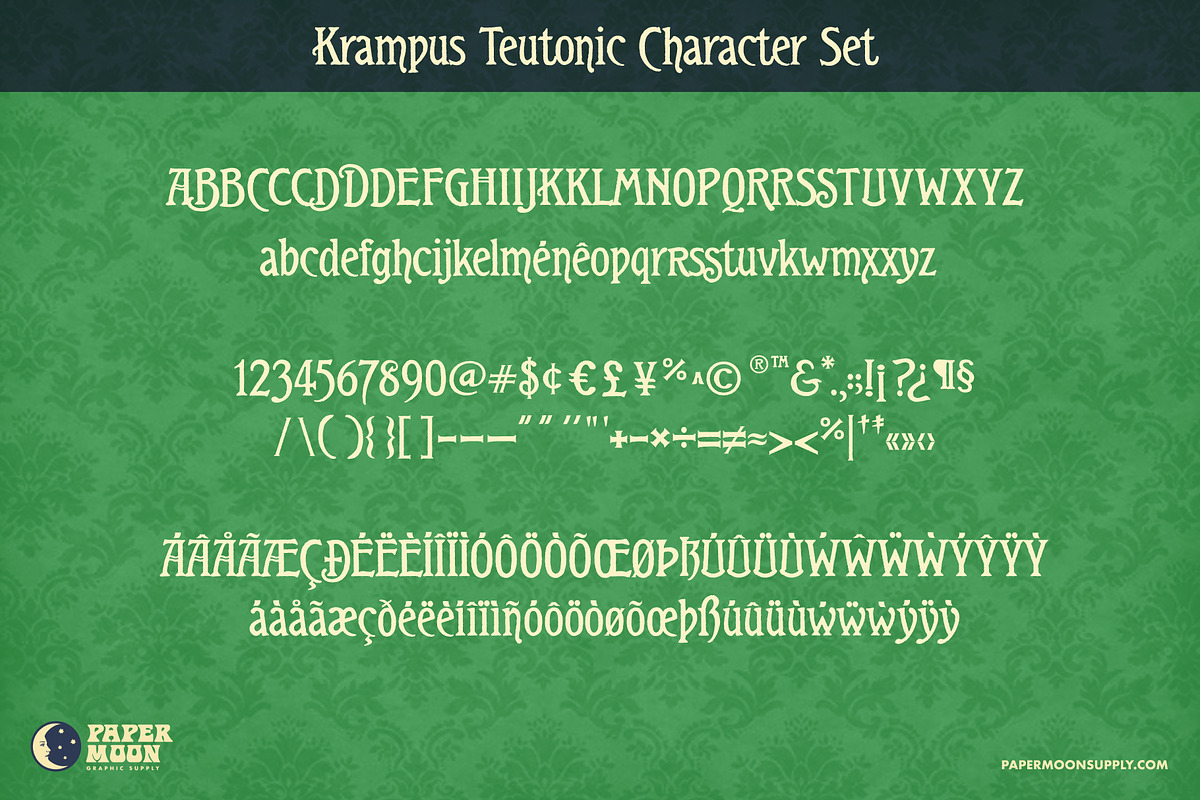 Krampus Teutonic Vintage Font, a Serif Font by Paper Moon Graphic Supply