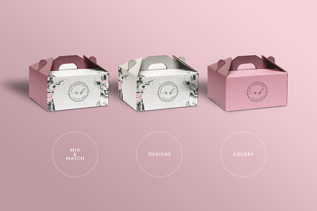 Cake Box Packaging Mockup, a Packaging Mockup by Designertale
